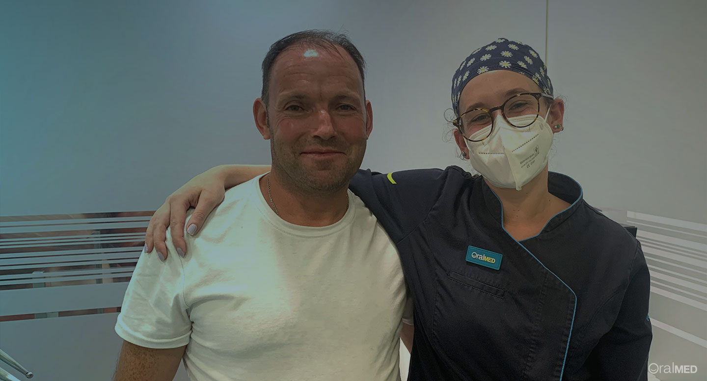 OralMED Mem Martins apoia utente da Ares do Pinhal